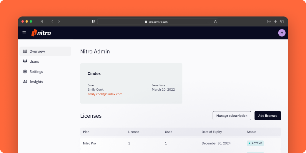 IT Teams: Save Time on Tasks With the Nitro Admin Portal